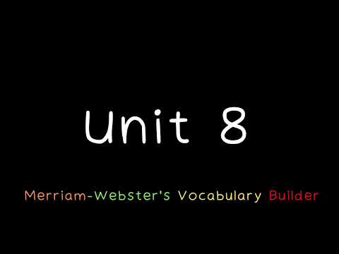 Merriam-Webster's Vocabulary Builder audiobook # unit 8