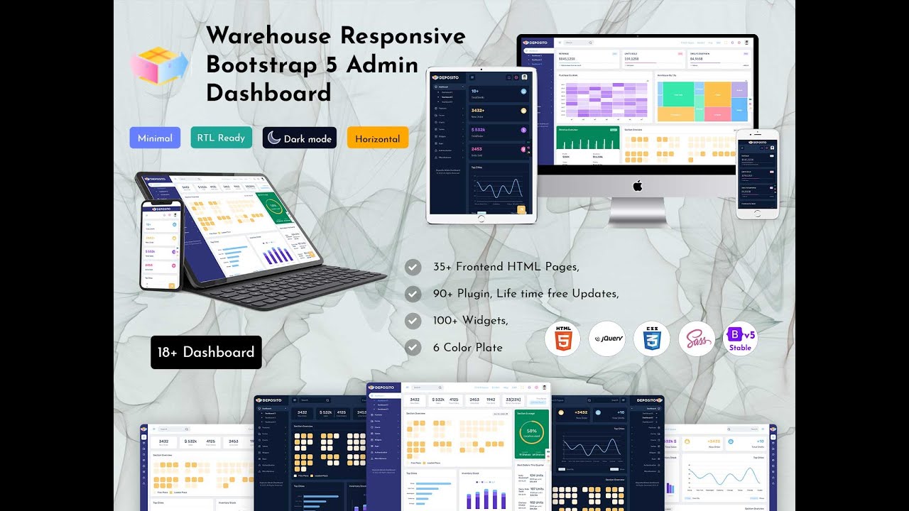 Premium Admin Template with Responsive Dashboard UI Kit – Warehouse