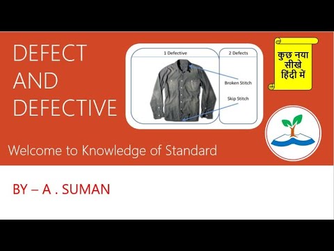 "Difference In ‘Defect’ And ‘Defective’ (in Hindi) #quality #sixsigma #defects #defective #lean