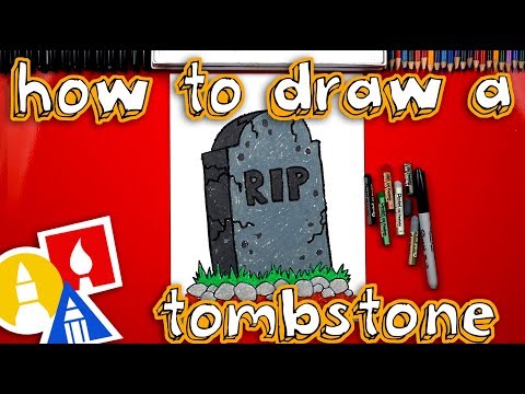 How To Draw A Tombstone Step by Step – I'm Youtuber – Follow my videos ...