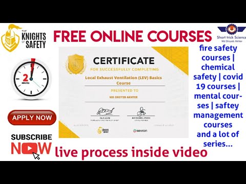 Health and Saftey courses with free certificate | chemical saftey |#Short_trick_Science