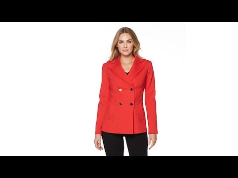 Jones New York Ponte Peacoat with Pockets