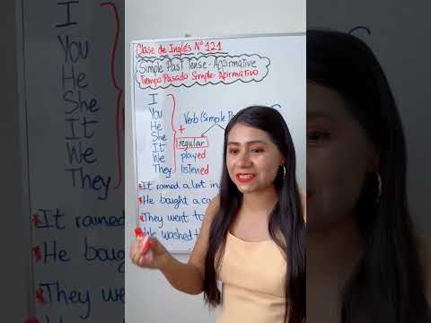 SIMPLE PAST TENSE - AFFIRMATIVE. 😎😊 #easyenglishtv #aprenderingles