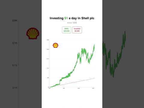 💵 What If You Invested $1/Day in Shell Stock Since 1984? 📈🔥 #stocks #shel