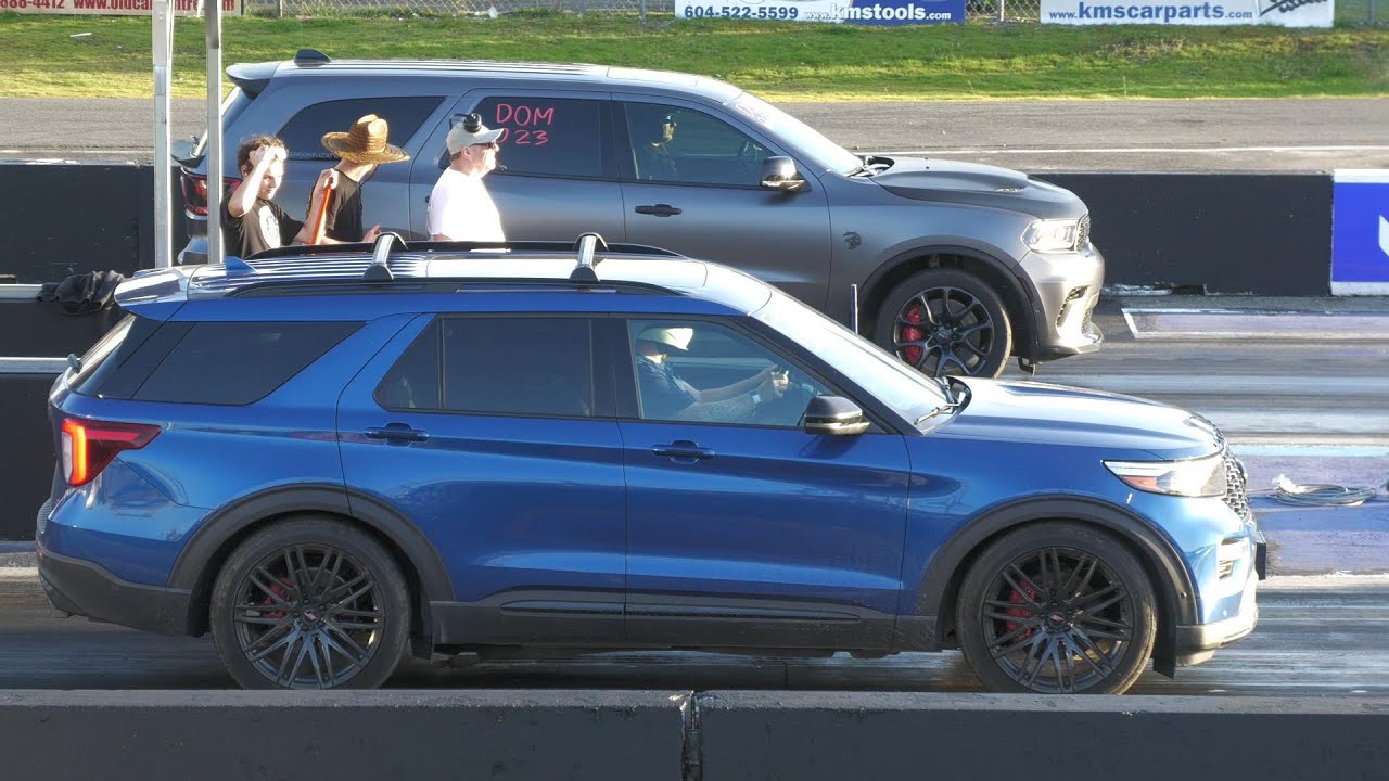 Ford Explorer ST Drag Races Dodge Durango SRT Hellcat, Someone Gets ...