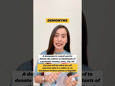 Demonyms 👆🏻