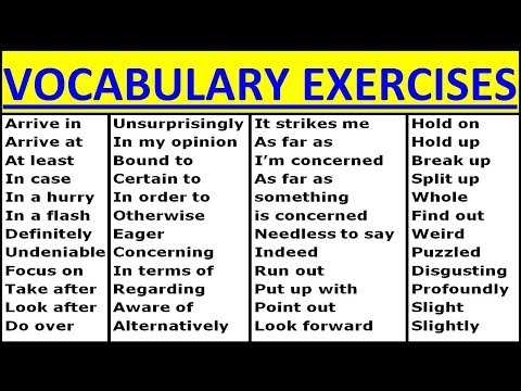 ENGLISH VOCABULARY EXERCISES INTERMEDIATE ADVANCED. VOCABULARY WORDS ENGLISH LEARN WITH MEANING