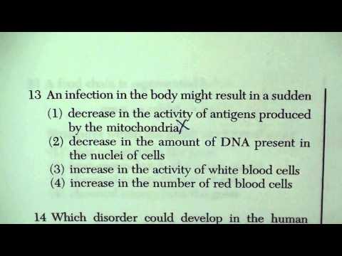Question 13 Living Environment Regents January 2014