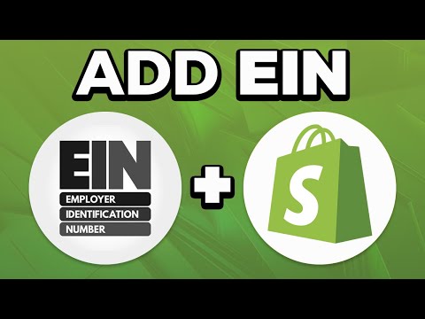 How To Add EIN To Shopify | Shopify Payments