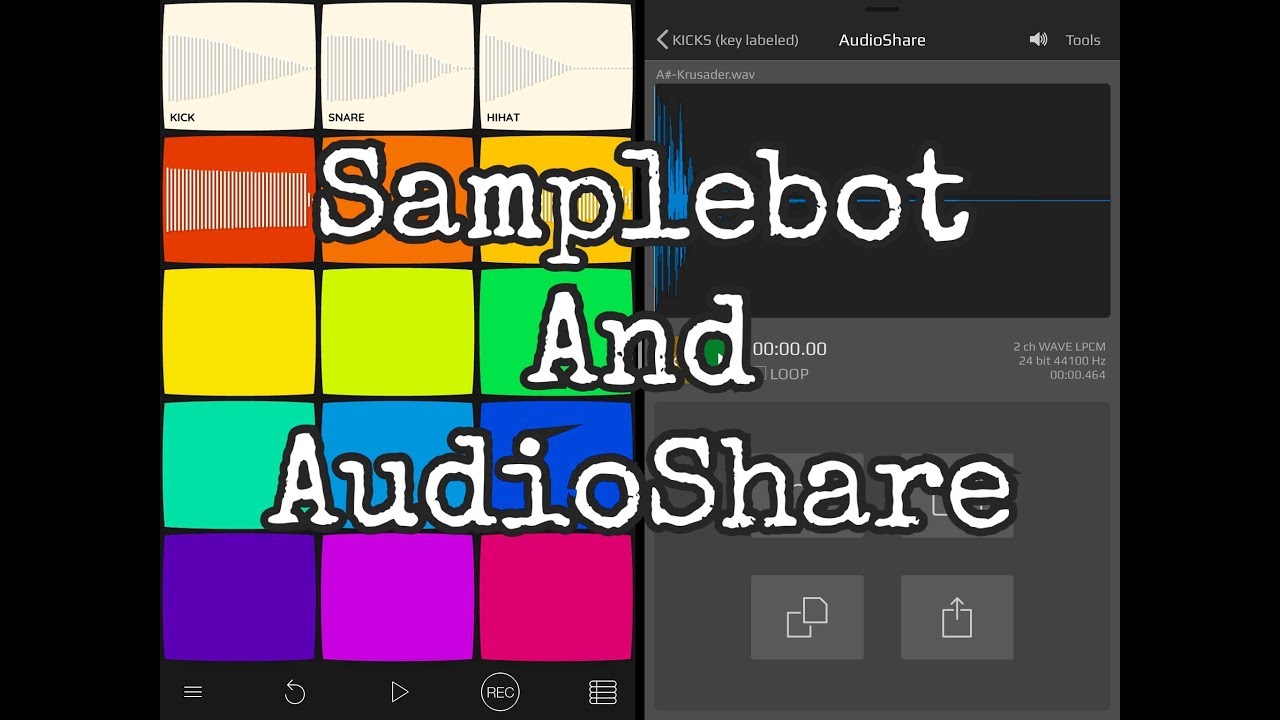 SAMPLEBOT How To Import Your Own Samples From AUDIOSHARE - iPad Demo