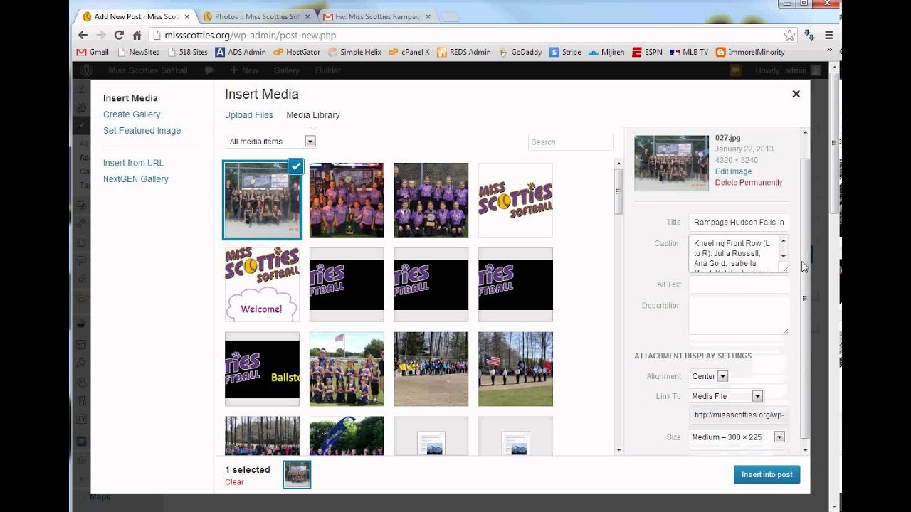 How to create a WordPress post with images