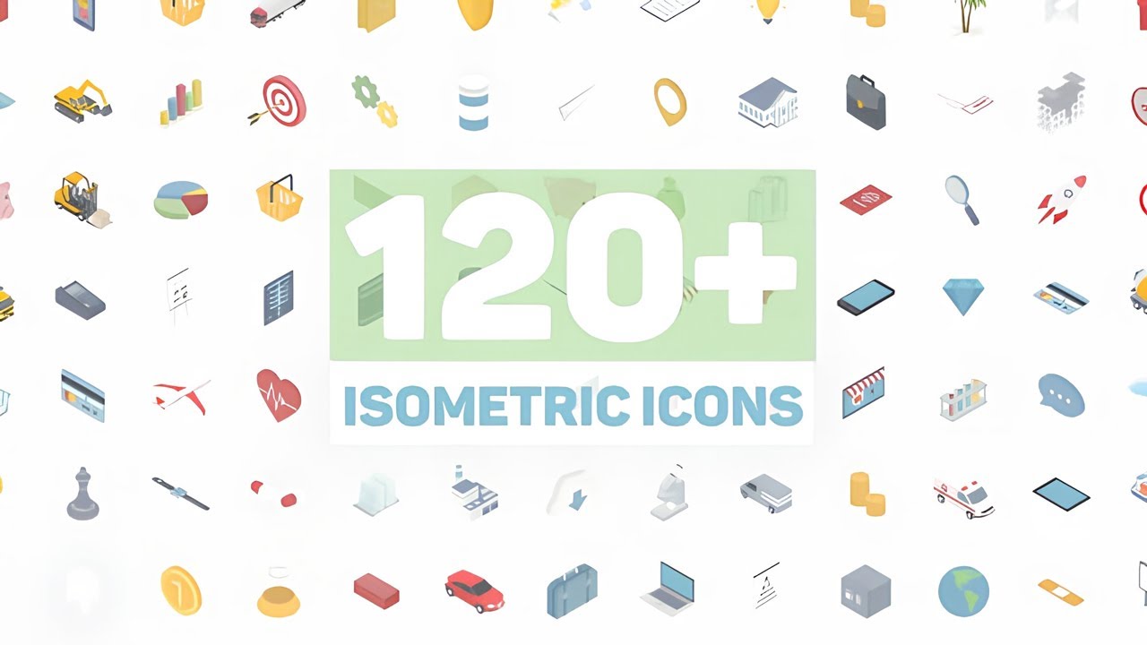 Animated Isometric Icons Pack - After Effects Template