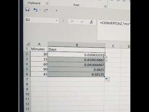 How to convert minutes into days in Excell?#minutestodays#excel#dailylifehacks