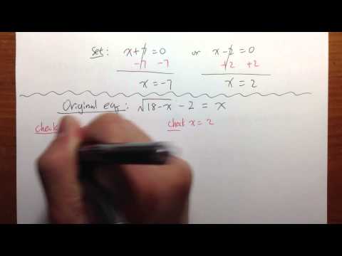 [GCC Math 101/120 Common Final Sample 1] (Q17.) Solve Square Root Equation