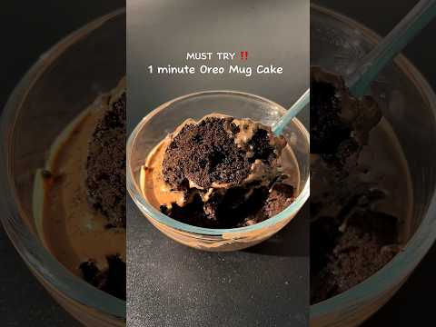 MUST TRY 1 minute Oreo Mug Cake π€€β€οΈ #shorts
