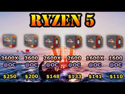 Ryzen 5 3600X vs 3600 vs 2600X vs 2600 vs 1600X vs 1600 | 1080p 1440p PC Gaming Benchmark Test