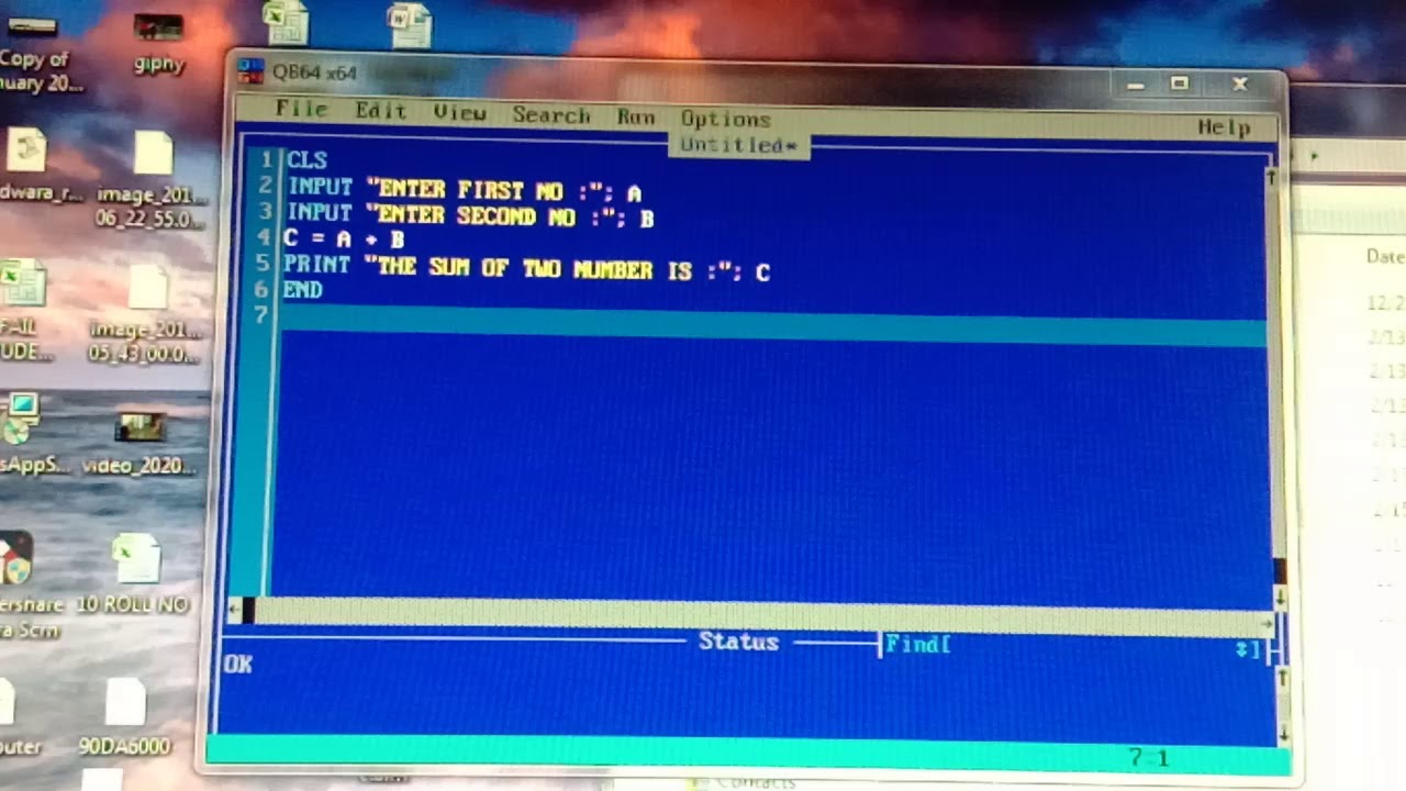 Chapter 8 Qbasic statements and