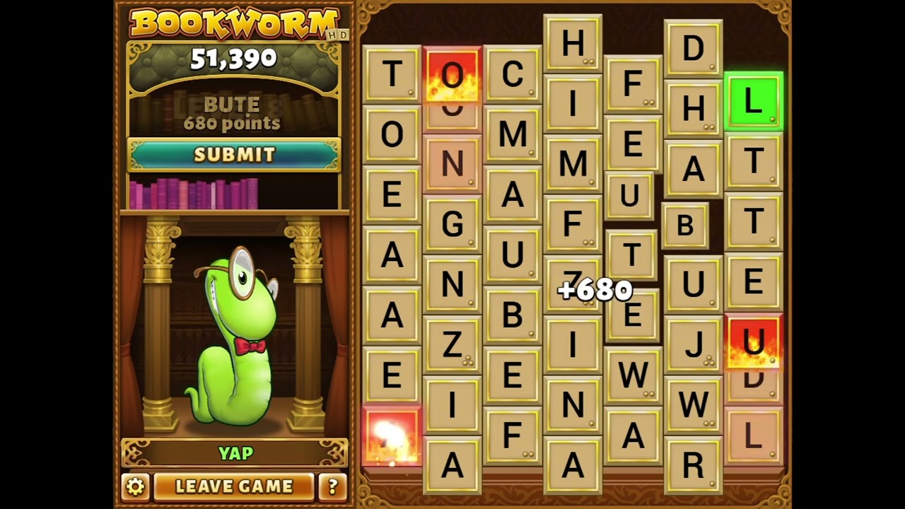 Bookworm HD Game Over