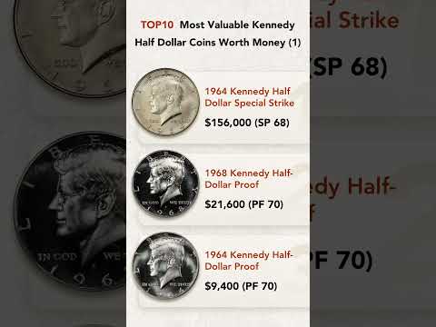 TOP 10 Most Valuable Kennedy Half Dollar Coins Worth Money (1) #coin #coincollecting #dollar