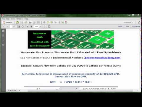 Calculate / Convert Flow from GPD to GPM