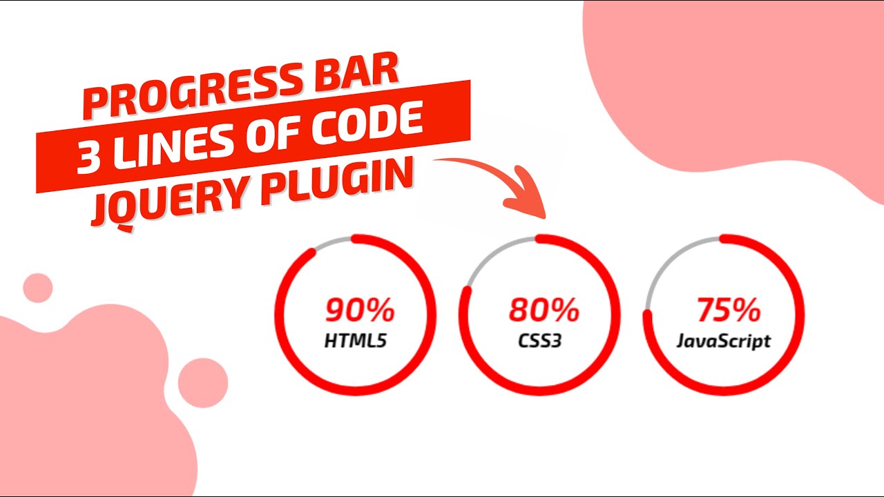 Circle Progress Bar Using Jquery Plugin | Jquery Plugin Tutorials | Crown Coder