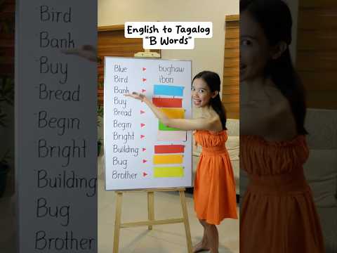 ENGLISH TO TAGALOG - Letter B Vocabulary Words #tagalog #languagelearning #philippines