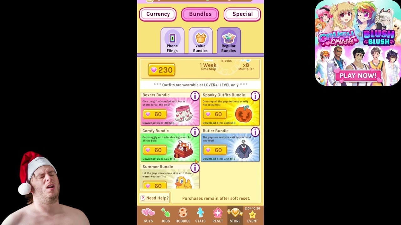 Crush Crush and Blush Blush first playthrough