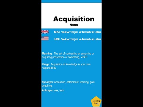 Acquisition meaning pronunciation and synonyms #Shorts