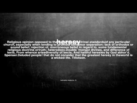 What does heresy mean