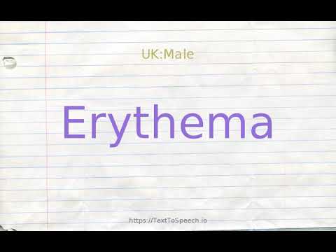 How to pronounce erythema