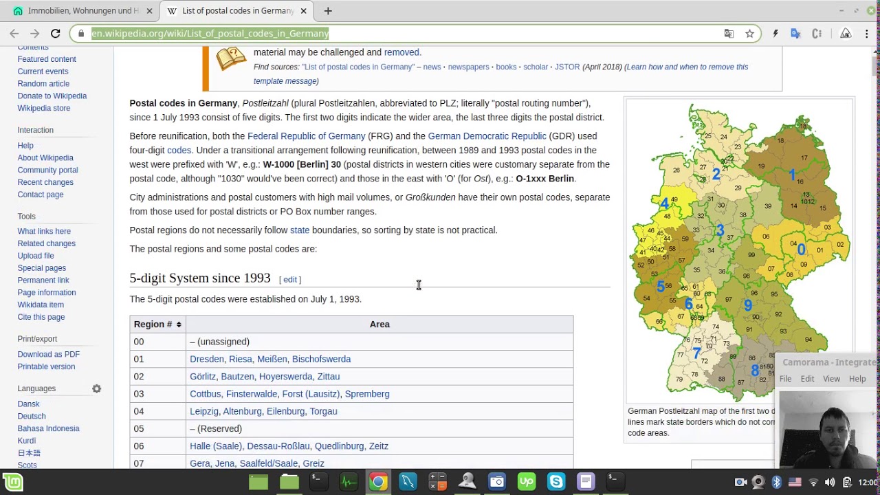 Scraping list of all German postal codes using Pytnon & Requests + BeautifulSoup