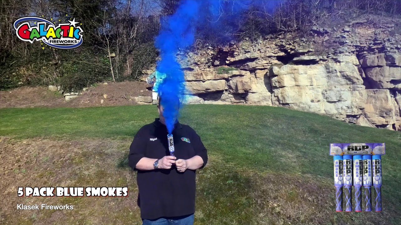 Blue Hand Held Smoke Grenades (5 pack) — What's Inside This Firewor...