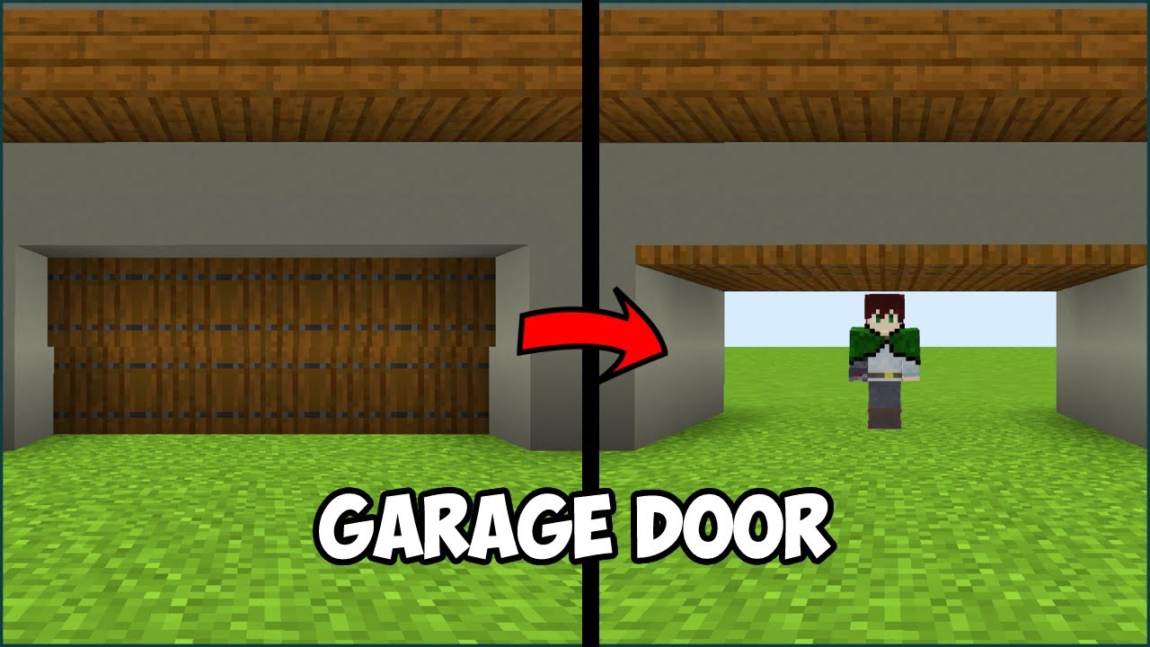 Minecraft: Garage Door in java edition | Simple Redstone Builds | Minecraft House