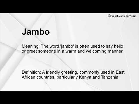 Jambo Meaning