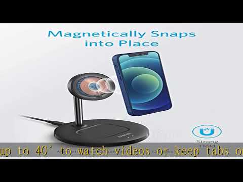 Anker Wireless Charging Stand, PowerWave 2-in-1 Magnetic Stand Lite with USB-C Cable, for iPhone 14