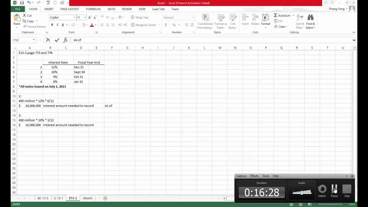 Chapter 13 Liabilities - Notes Payable and Interest