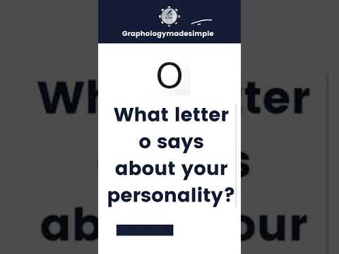 What letter o says about your personality? | Graphology | Find out in just 22 Seconds #shorts