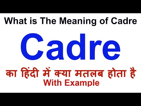Cadre Meaning in Hindi | Cadre Definition | Cadre Ka Matlab Kya Hota Hai | Cadre in Hindi