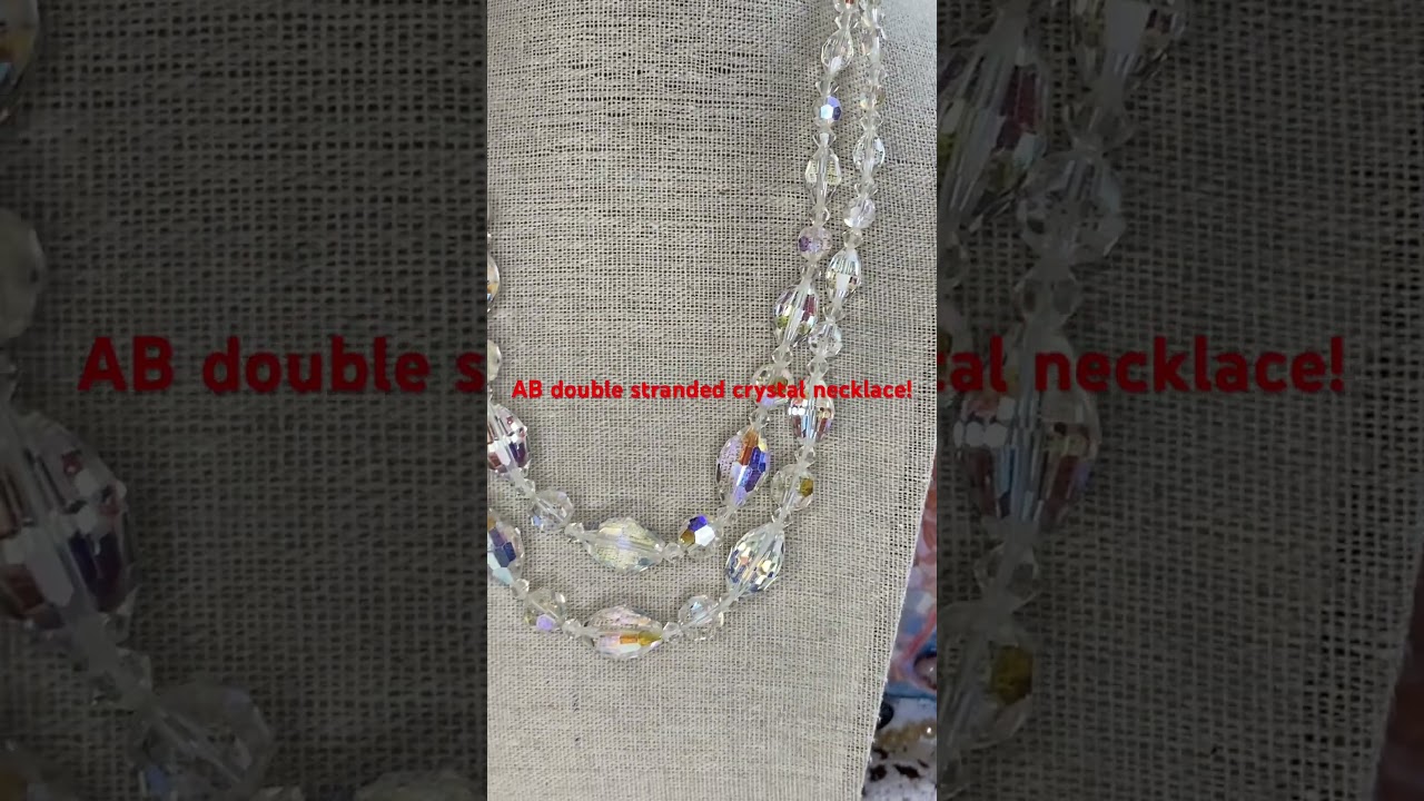 Double stranded AB necklace. Hook closure! Sparkle !