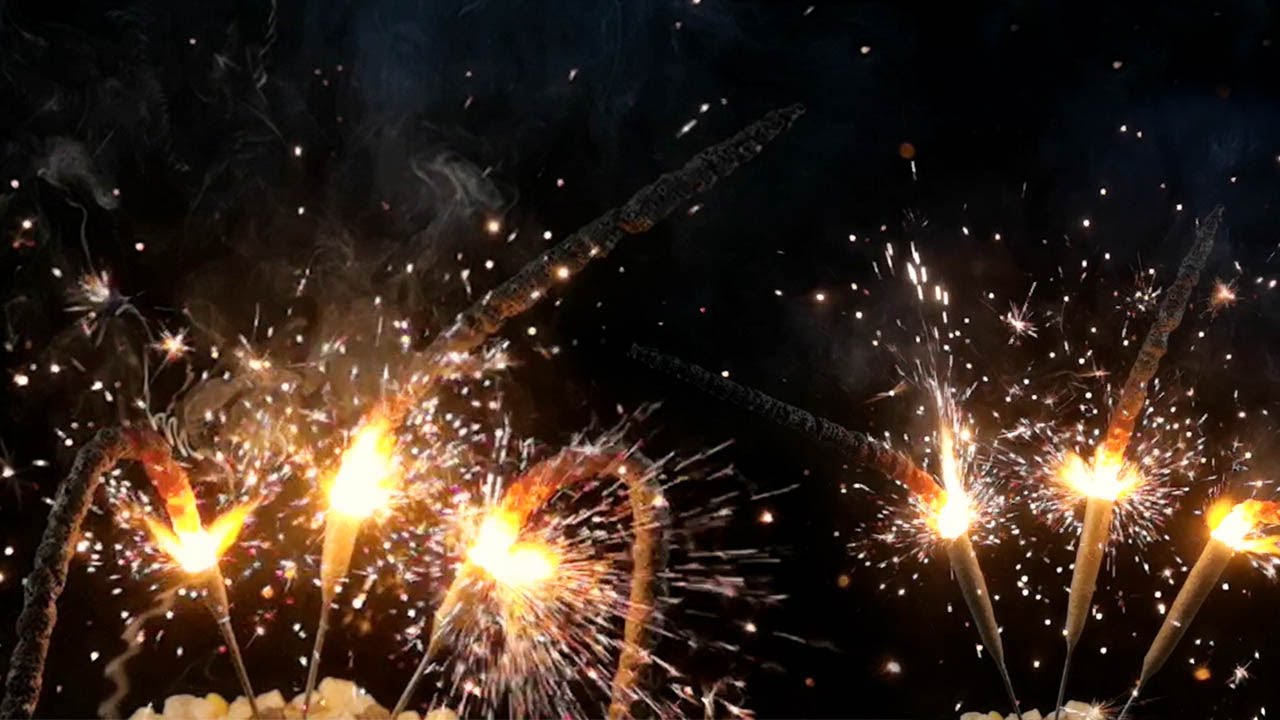 Sparklers in Slow Motion