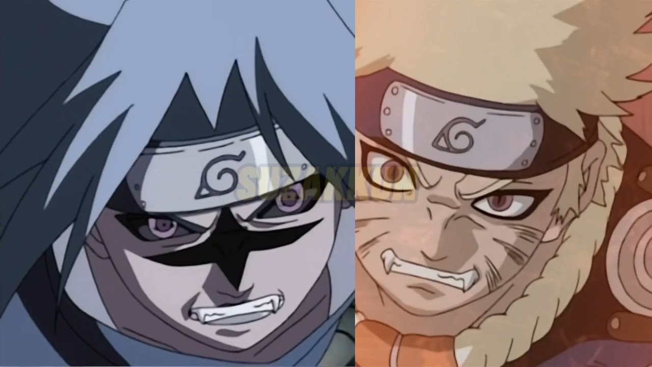 Naruto 2 tails Vs Sasuke Curse Mark Childhood