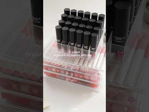🎧💙 ASMR Organize my lippies with me (´• ᴥ •`)#4U2Thailand #4U2Cosmetics #ASMR