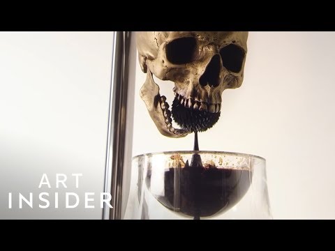 Magnetic Sculpture Looks Like It’s Eating Black Paint