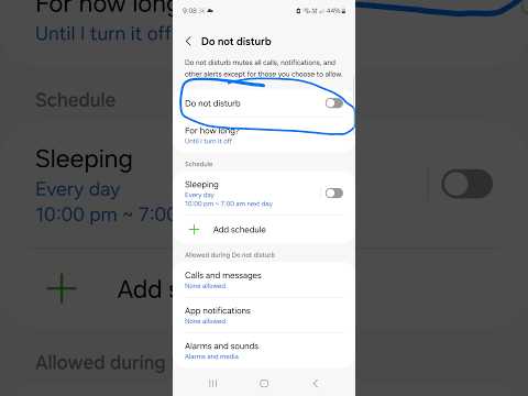 How To Turn On Do Not Disturb | On All Samsung Phones