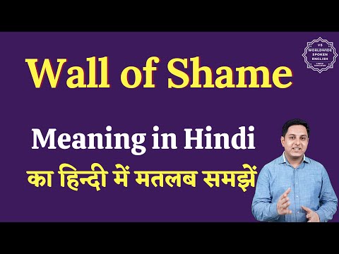 Wall of Shame meaning in Hindi | Wall of Shame ka matlab kya hota hai | English to hindi