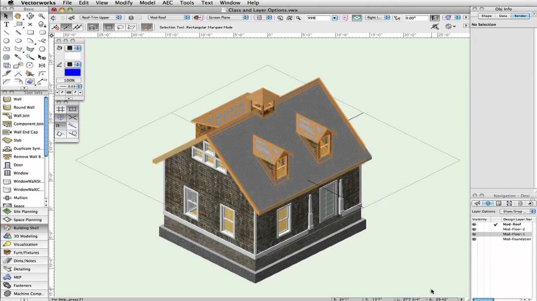 Vectorworks 2015: Class and Layer Options