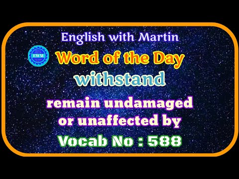 withstand meaning | pronunciation & a sentence | English vocabulary | English with Martin | EWM #588