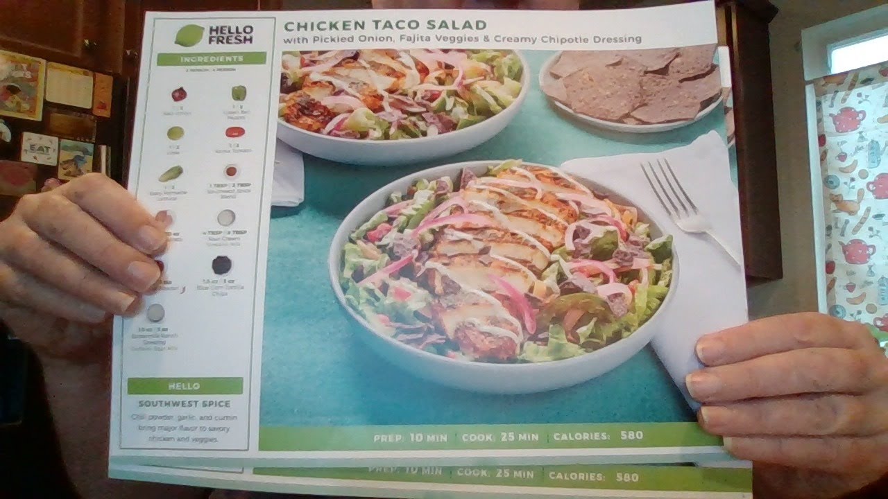 Hello Fresh Chicken Taco Salad 🍗🌮