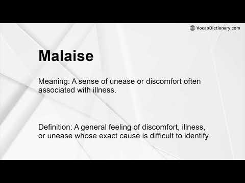 Malaise Meaning