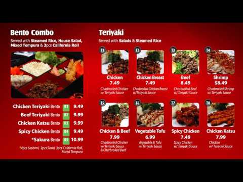 SAKURA SUSHI Bento Combo / Teriyaki